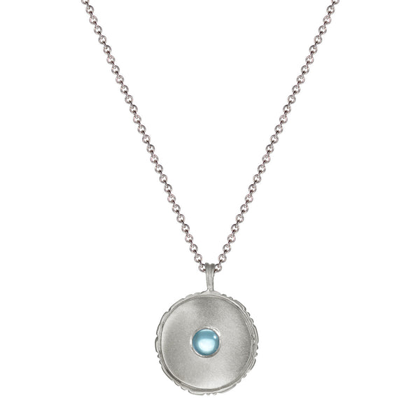 Sterling Silver Strength is Having a Graceful Life Pendant with Sky Bl ...